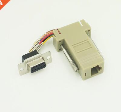 Adapter Connector Extender Convertor 5pcs DB9 Female to RJ45