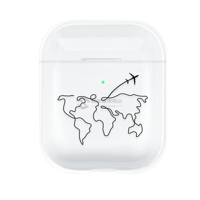 Earphone Case for Airpods 1 2 Cute Transparent Cartoon Wirel