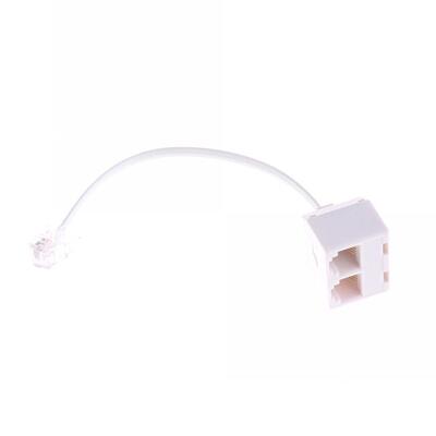 1pcs 6P4C RJ11 Dual Female To Male Telephone Cable Splitter
