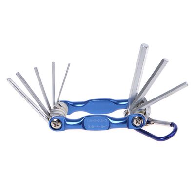 8pcs High Quality Portable Foldable Key Hex Wrench Set Metri