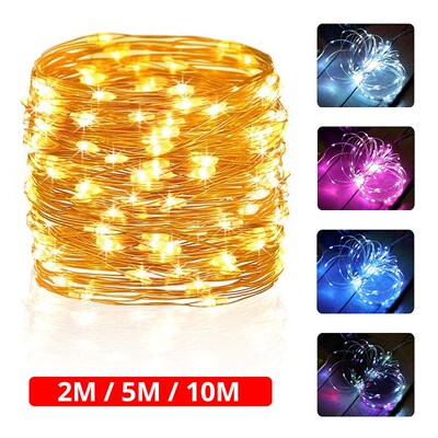LYFS 2M 5M 10M AA Battery String Lights Copper Wire LED Ligh