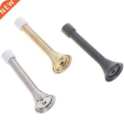 1Pc Rubber Cap Metal Door Stops Spring Stopper Wall Mounted