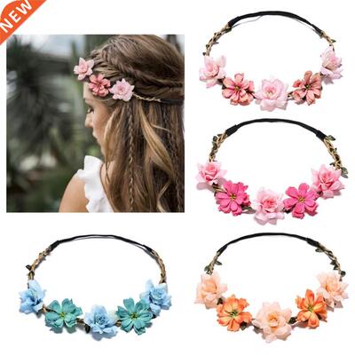 1pcs Women Charm Flower Tiara Wedding Floral Headband Hair A