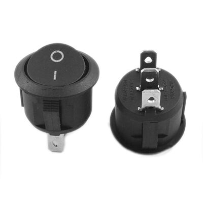 10 Pcs AC 6A/250V 10A/125V  Pin SPDT ON/ON Round Boat Rocke