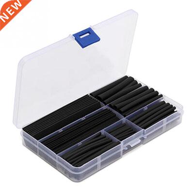 150pc Blck Shrink Tube ssortment Wrp Insultion Cble Tub