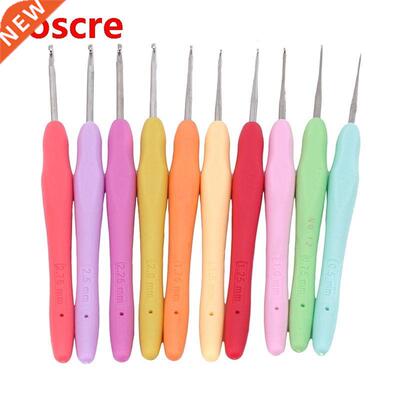 10Pcs Metal Knitting Needles Crochet Hooks Tool Sweater Wool