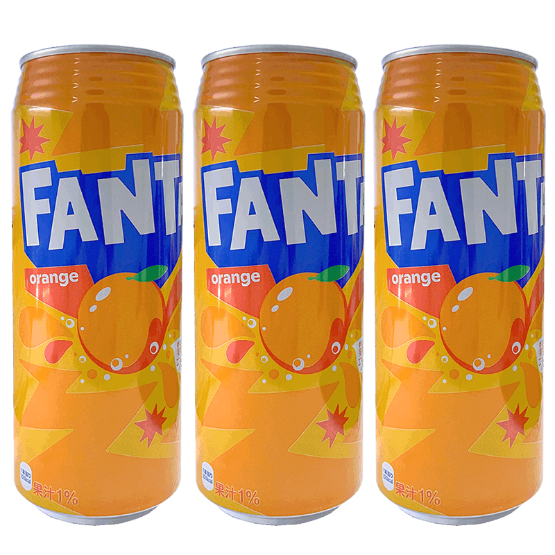 日本进口芬达橙子味碳酸饮料