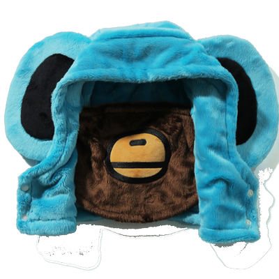 配饰动物耳朵毛绒帽子围脖头套