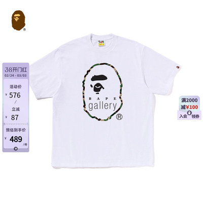 BAPEGALLERY印花限定款短袖T恤