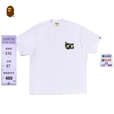 BAPEGALLERY印花限定款短袖T恤
