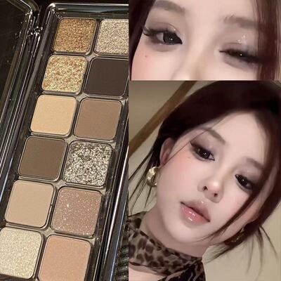 情绪框架12色哑光水泥盘眼影