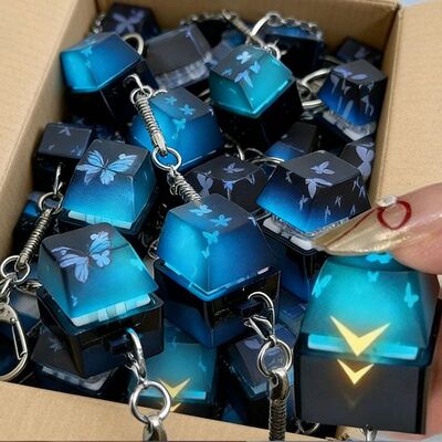Fantasy Butterfly Keycaps Fidget Keychain Party Stress Relie