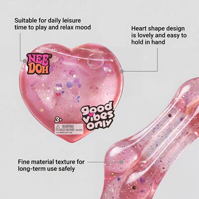 Heart Shaped Squishy Toy, Soft Non-Sticky Quick Bounce Back,