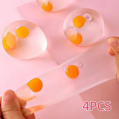 Yolk Balls for Kids Splat Ball Squishy Clear Egg Yolk Fun Sq