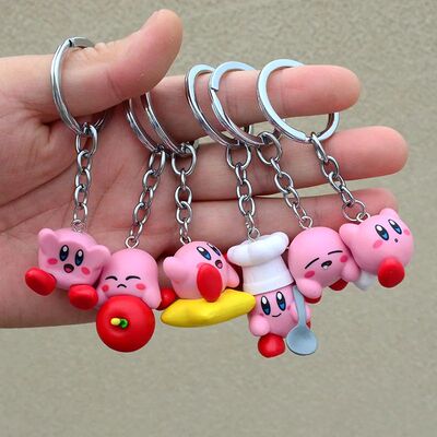 Anime 12 Models Super Cute Kawaii Kirby Figures Keychain Por