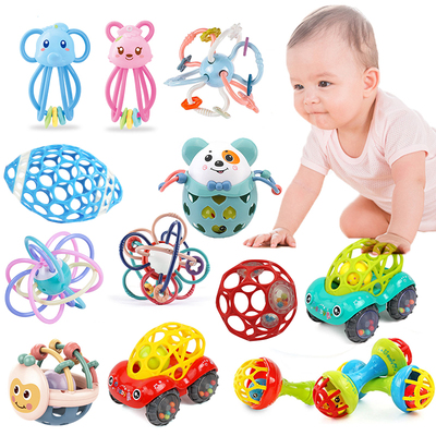 Newborn Games Baby Toys 0 12 Months Soft Baby Teether Rattle