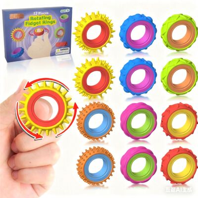 Children's Spinning Sensory Ring Gyro Decompression Toy Spin