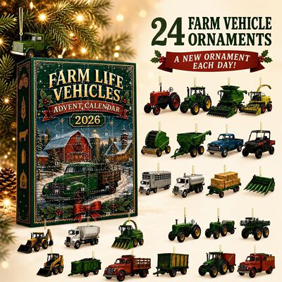 Farm Tractor Acrylic Pendant Blind Box Christmas Countdown C