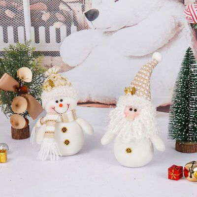 Navidad Natal Gift Snowman Doll Cloth Ornament Merry Christm