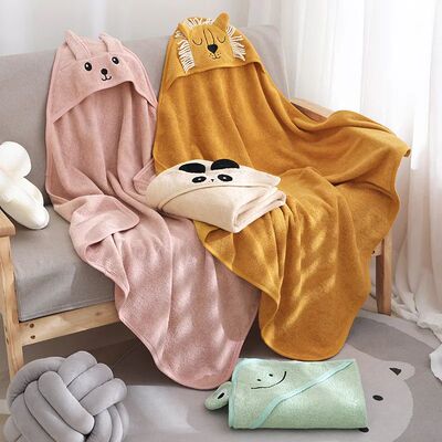 Cotton Baby Robe Bath Towel Cartoon Hoodies Cloak for Childr