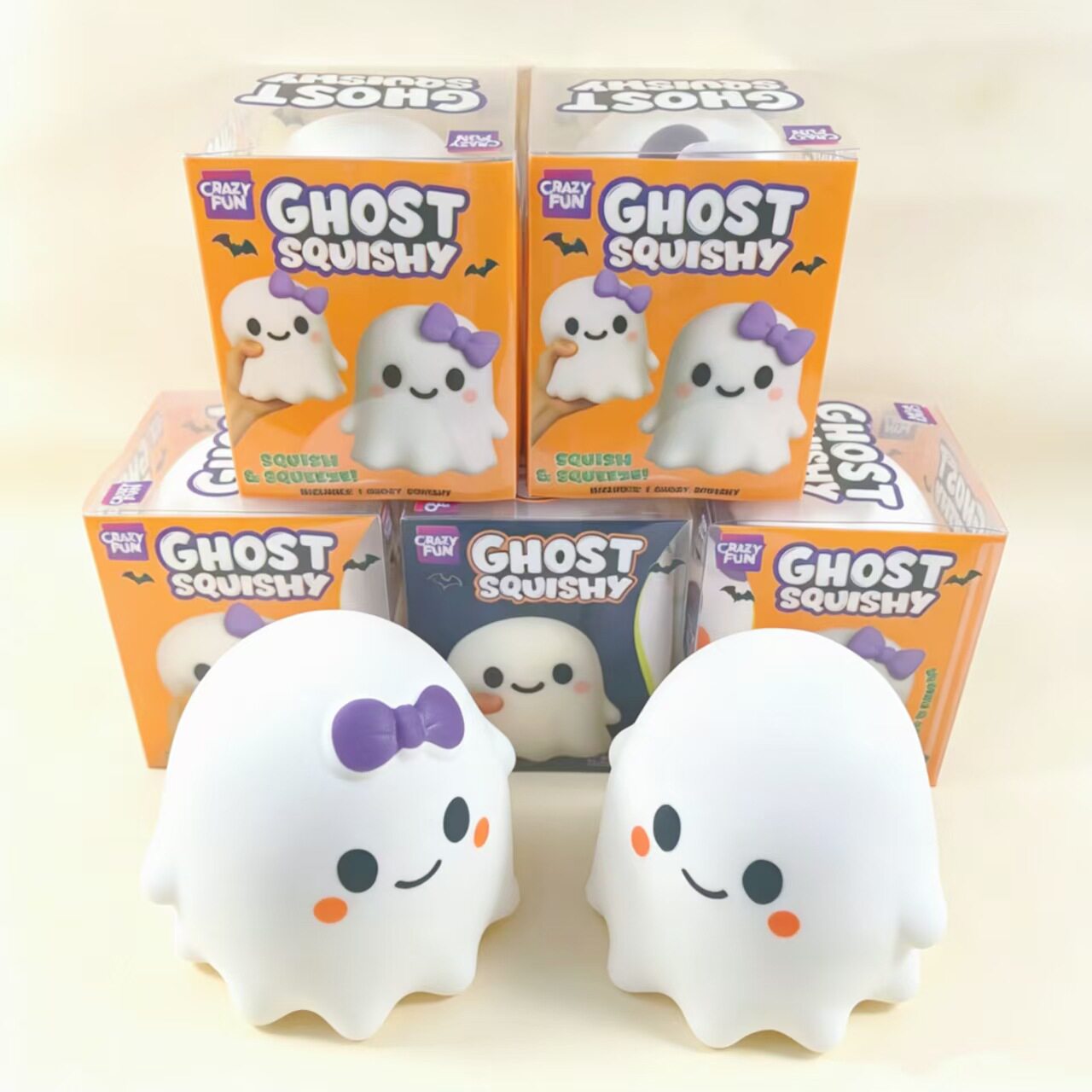Cute Large 16cm Ghost Pinching Fun Funny Halloween Decompres