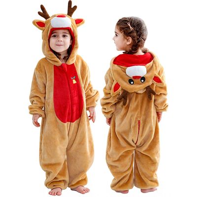 MICHLEY Christmas Baby Rompers Flannel Cosplay Toddler Infan