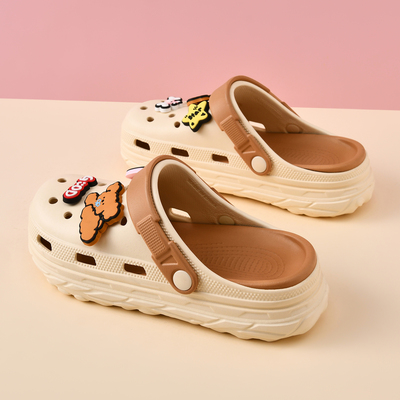 2026新款女厚底增高防滑洞洞鞋