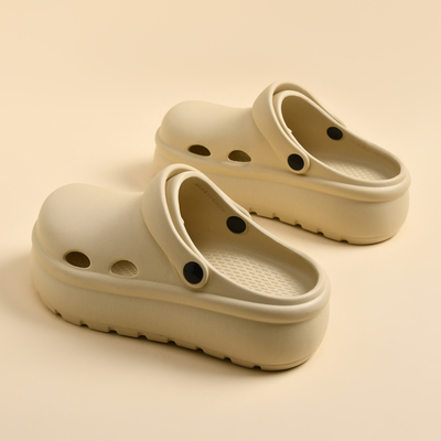 夏季女包头洞洞鞋防滑厚底增高