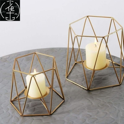 iron candlestick bedroom table decoration shooting props