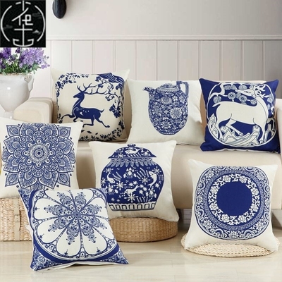 Chinese sofa retro pillowcase embroidery waist cushion cover