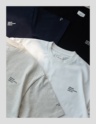 纯色印花短袖UNDIHARE简约日系