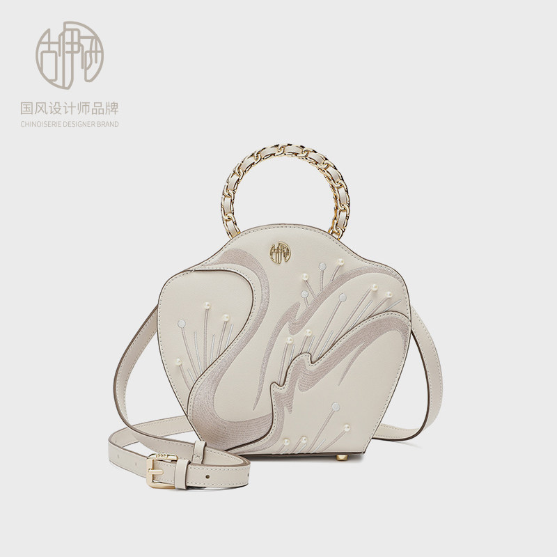 【宝藏品牌】马面裙包新中式牛皮刺绣花瓣包单肩斜挎手拎包旗袍