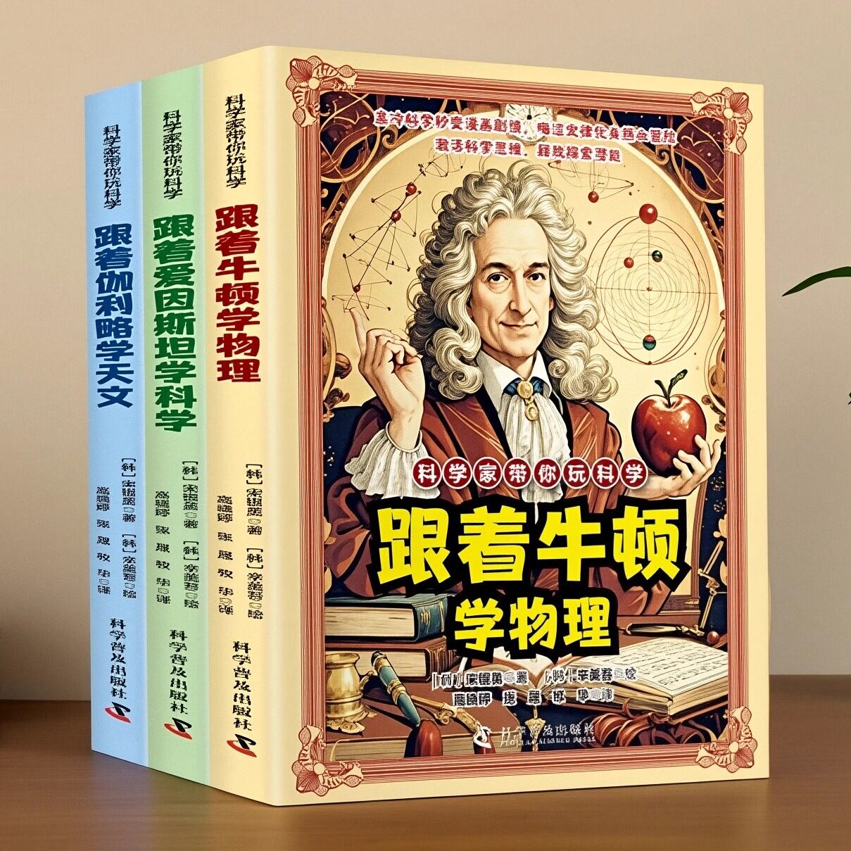 科学家带你玩科学漫画物理天文科学知识启蒙百科全书少儿科普绘本小学生课外书跟着牛顿学物理跟着伽利略学天文跟着爱因斯坦学科学