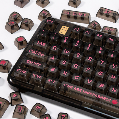 COOLKILLER黑透明动物世界键帽PC材质142全键原装CK75/98十心轴帽