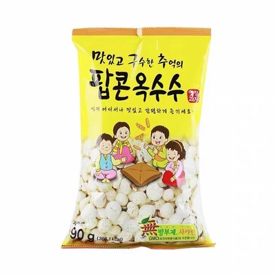 韩国进口怡情爆米花90g老式原味香脆电影院追剧膨化食品休闲零食
