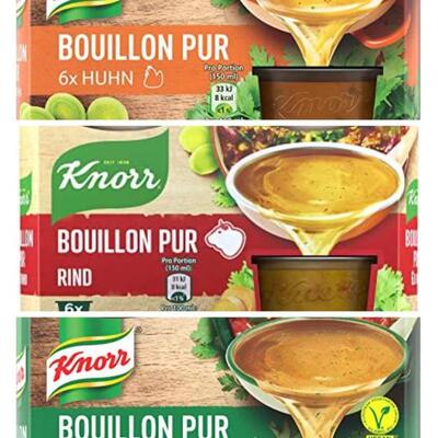 Knorr Bouillon Pur德国Knorr固体高汤块 浓缩鸡肉汤牛肉汤蔬菜汤