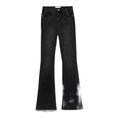 新品女高腰喇叭牛仔裤