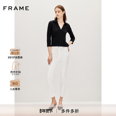 FRAME女士九分修身直筒牛仔裤 PENCIL CROP 多色