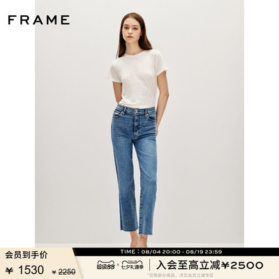 FRAME女士宽松直筒牛仔裤SLEEK STRAIGHT