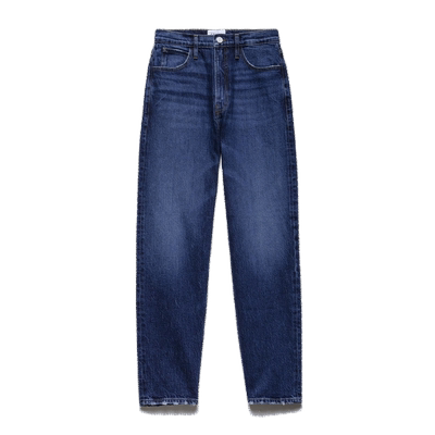 FRAME女高腰直筒牛仔裤微弹