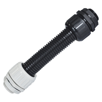 蓝江灰白色尼龙防水波纹管接头