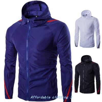 2017春夏新款男士连帽外套潮男防晒休闲长袖夹克外套薄款men coat