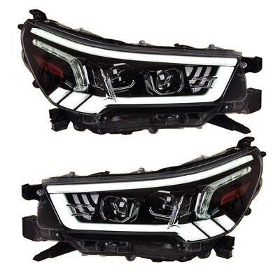 适用于丰田21-24款海拉克斯HILUX REVO大灯总成改装LED日行灯汽配