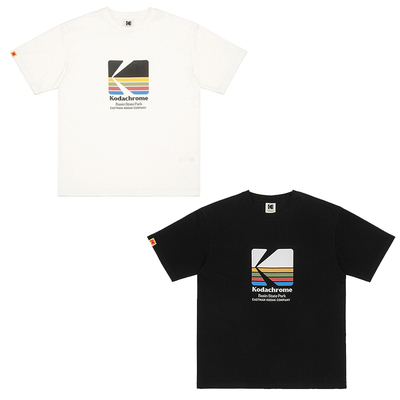 Kodak柯达100%纯棉潮牌圆领短袖T恤男女同款