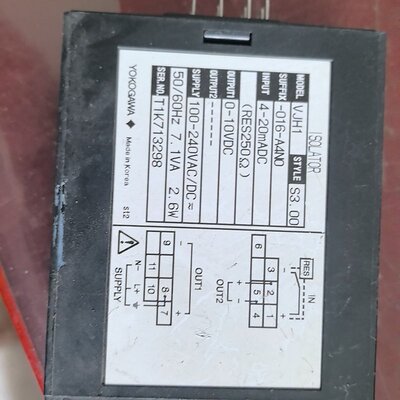 议价横河YOKOGAWA信号隔离器VJH1，拆机功能正常，4-2