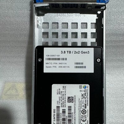 议价Netapp 3.8T硬盘 x4011A 108-0090可维修