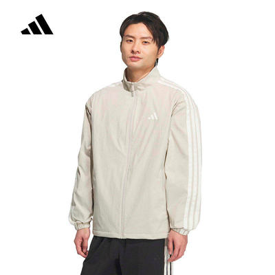 adidas阿迪达斯外套男2026春休闲立领梭织运动夹克KR2517 KR2518