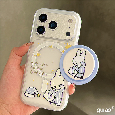 适用oppoA58手机壳A1A2A3A5A6pro睡衣米菲兔a97a96a93a92s磁吸支架a55a57a53磨砂A72a79a77卡通a32A11A35秋冬