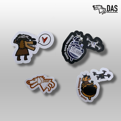 DAS 恐龙狗吉祥物防水贴纸 战术贴纸 战术网红 贴纸 Z11