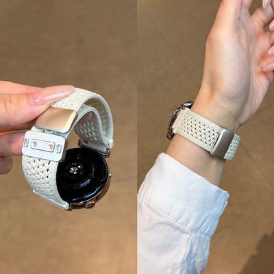 适用IQOO WATCH GT2手表表带VIVO watchgt2针织透气镂空腕带ins风